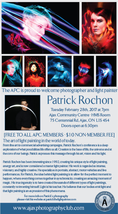 APC February Meeting – Photographer and light painter, Patrick Rochon ...